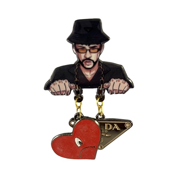 Accessories | Bad Bunny Chain Enamel Hat Pin | Poshmark